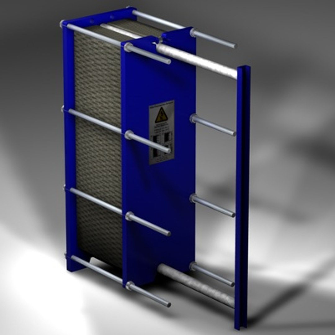 3d model plate heat exchanger