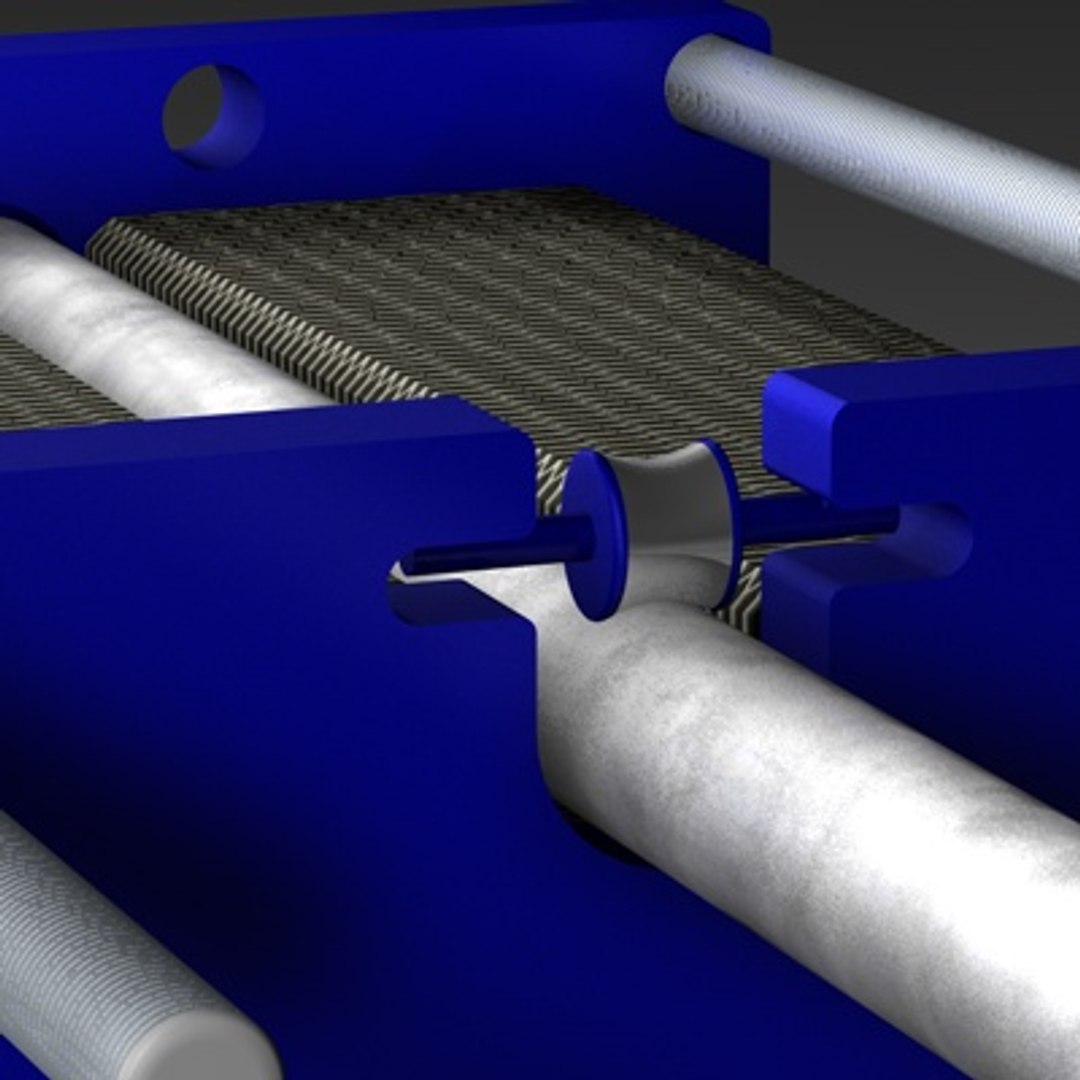 3d model plate heat exchanger