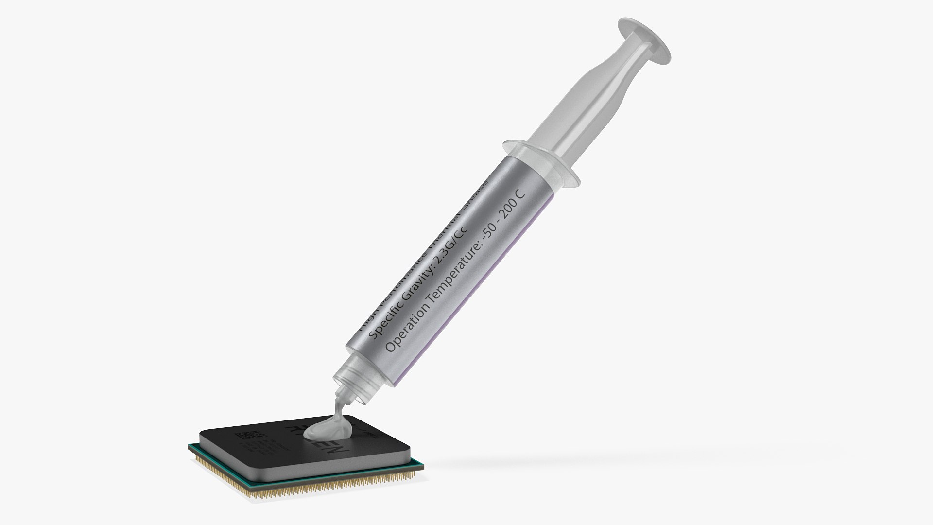 Thermal Paste Syringe On CPU Model - TurboSquid 2271626