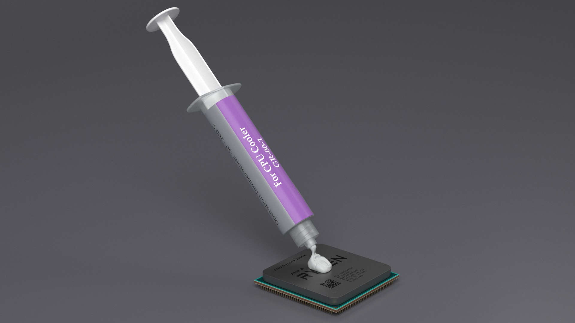 Thermal Paste Syringe On CPU Model - TurboSquid 2271626