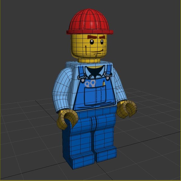 3d lego workman model