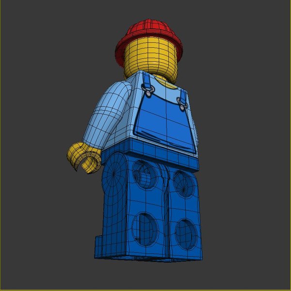 3d lego workman model