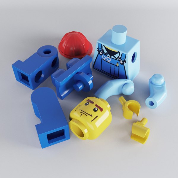 3d lego workman model