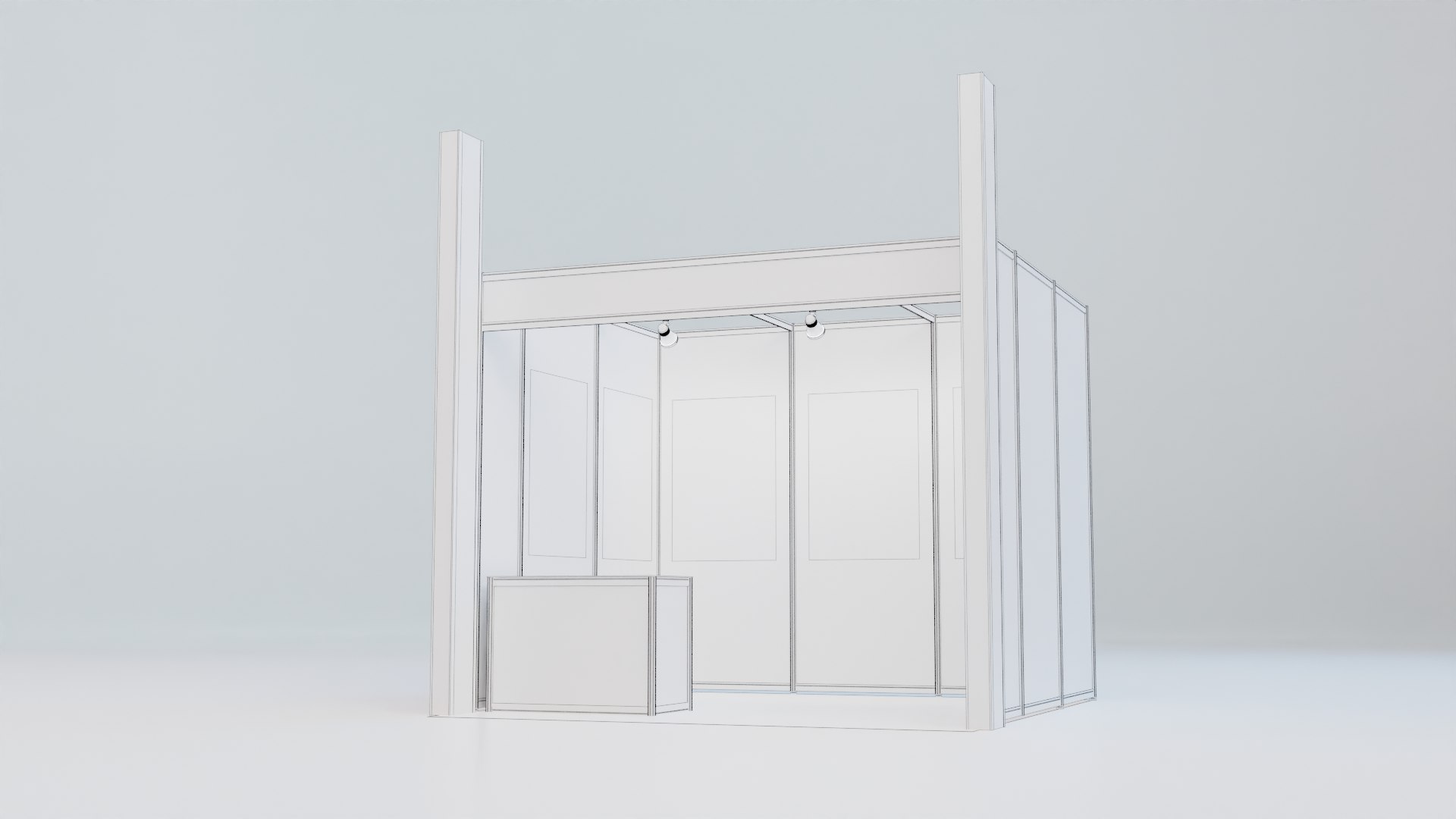 Exhibition Trade Show Booth Basic Side Large Square Luminous Signage ...