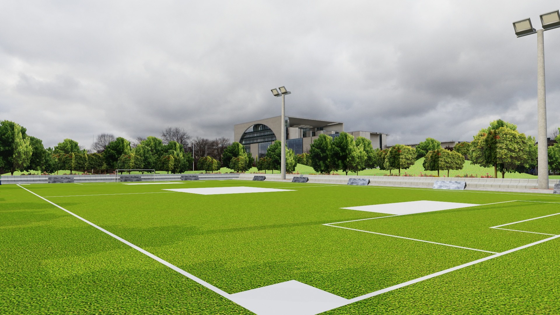 Football Ground 3D - TurboSquid 2144924