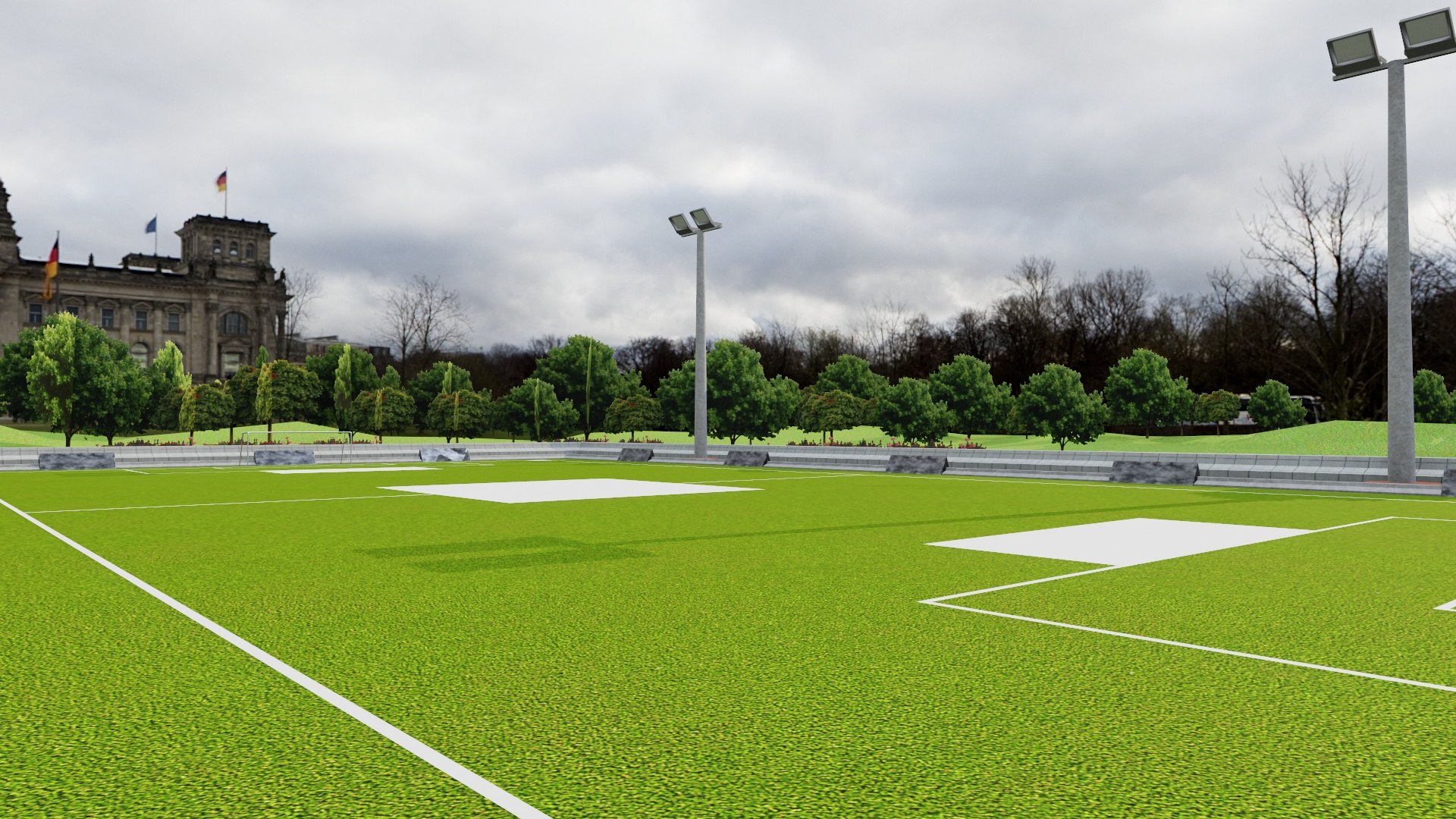 Football Ground 3D - TurboSquid 2144924