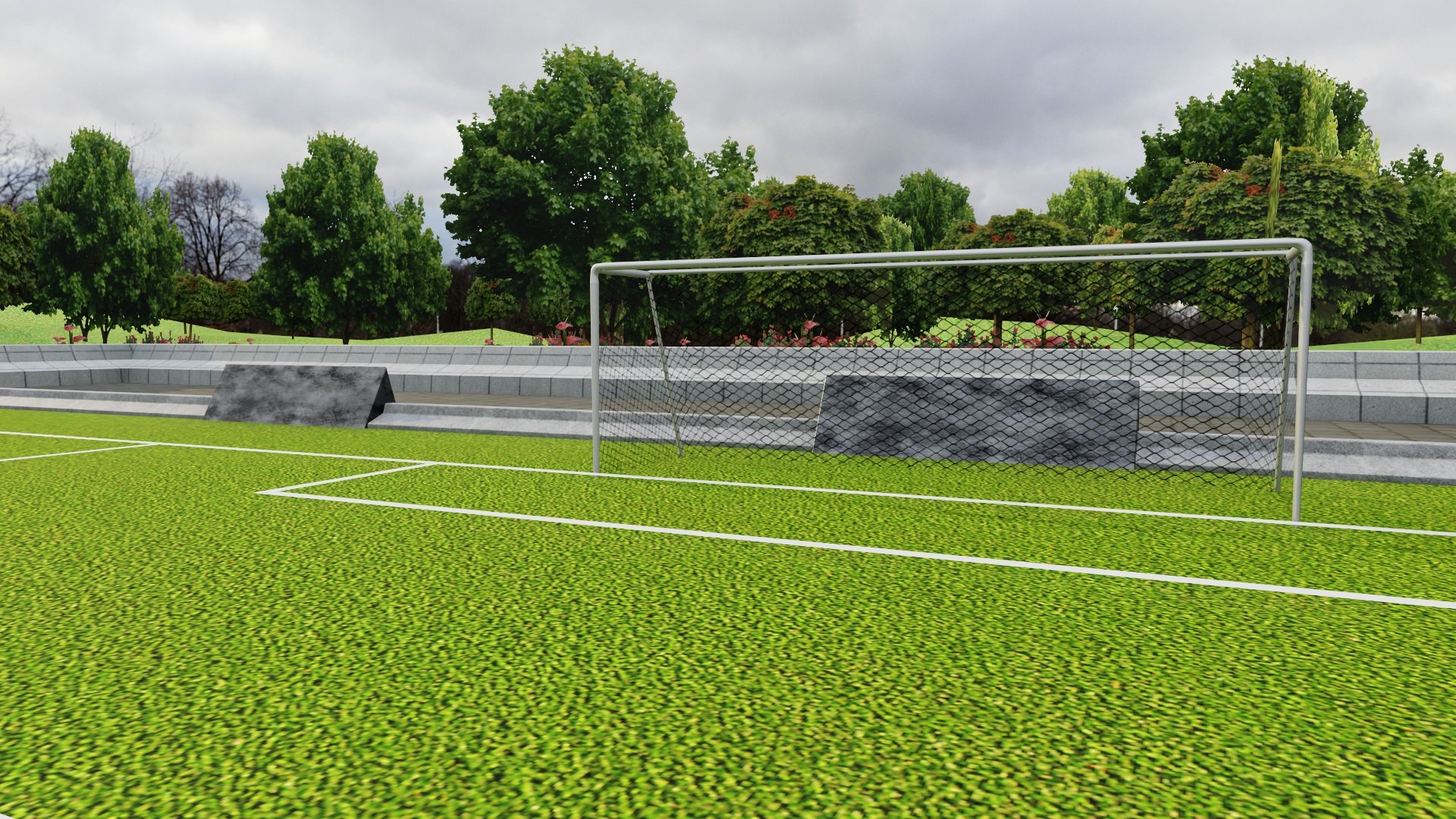 Football Ground 3D - TurboSquid 2144924
