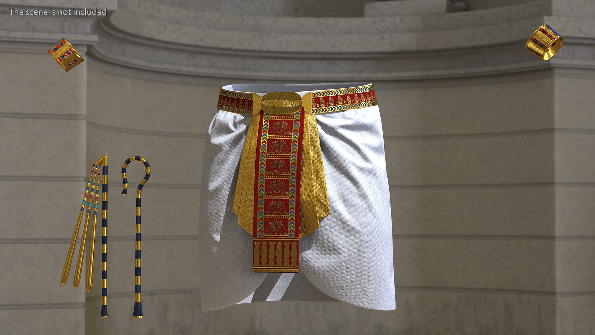 Egyptian Pharaoh Costume 3D model - TurboSquid 2083873