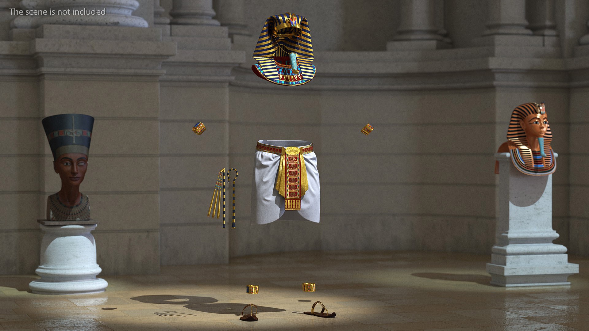 Egyptian Pharaoh Costume 3D Model - TurboSquid 2083873