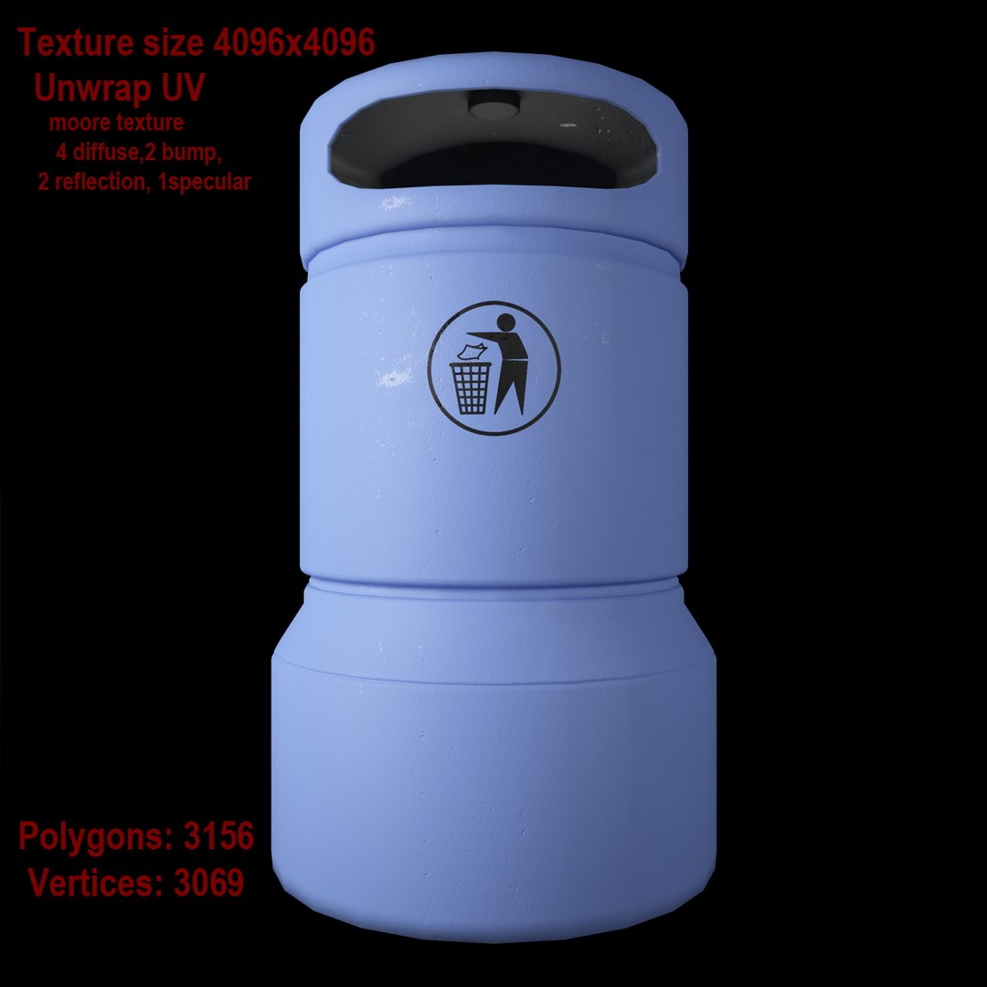 3dsmax Dustbin 02