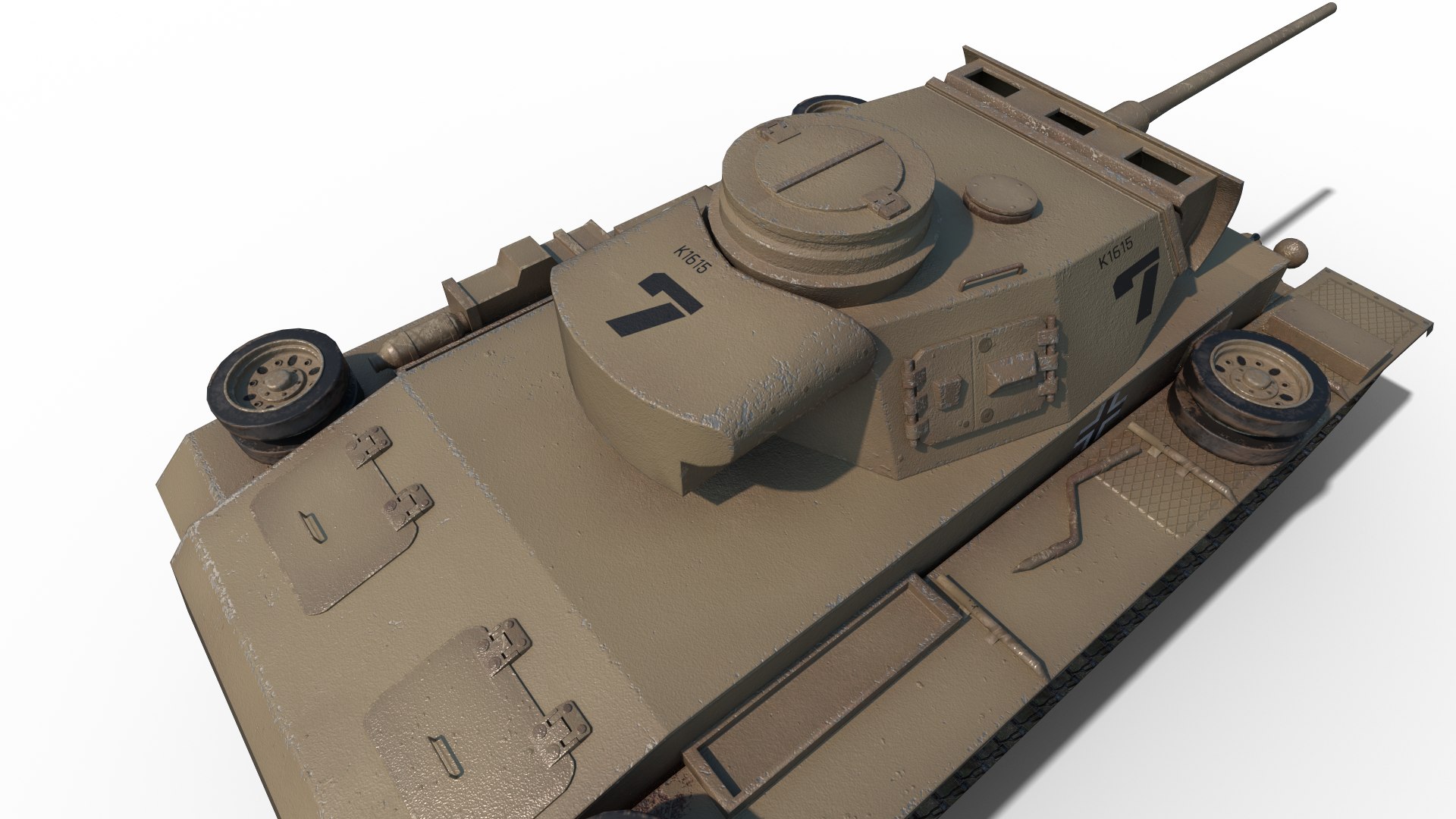 Panzer 3 Tank 3D - TurboSquid 1868557