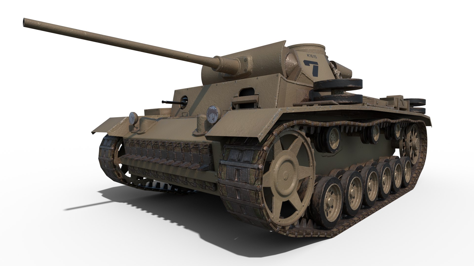 Panzer 3 Tank 3D - TurboSquid 1868557