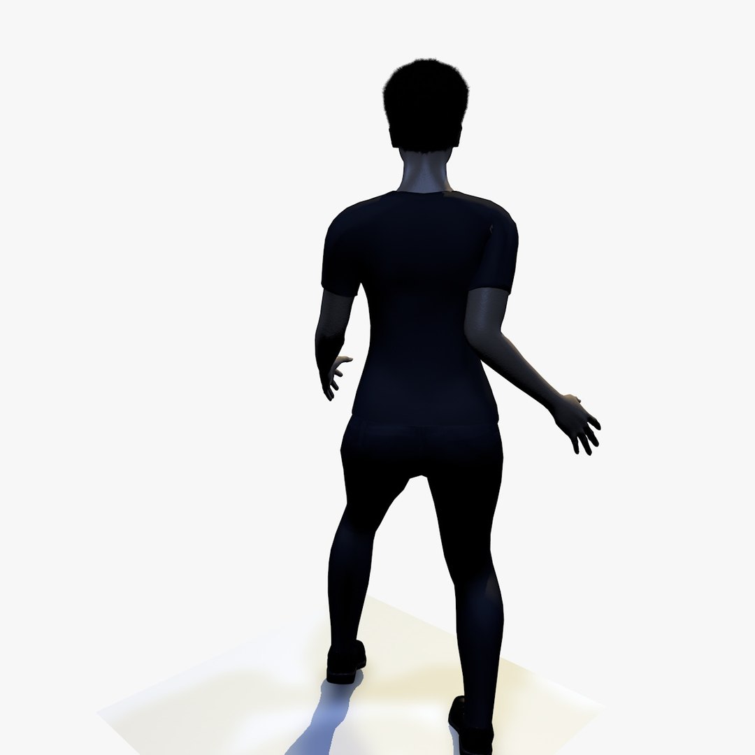 Realistically African Woman Black Fbx