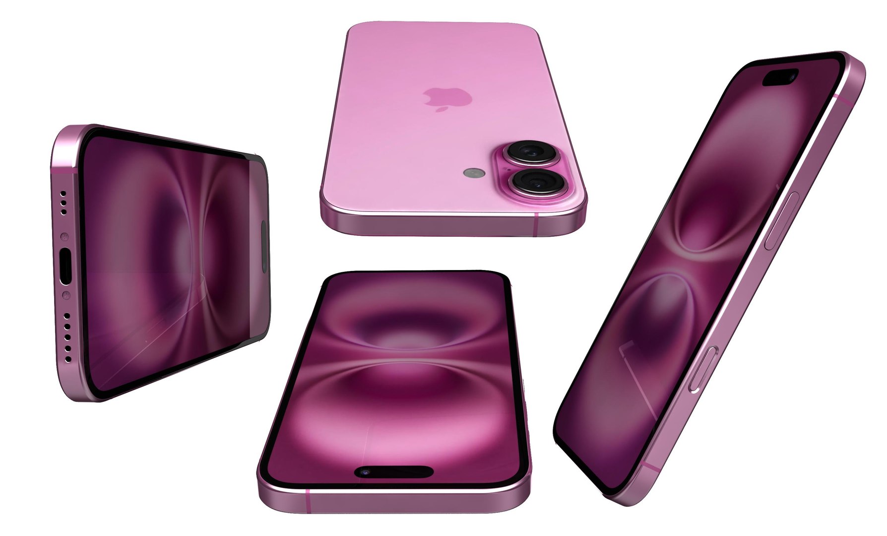 3D Model Apple IPhone 16 Pink - TurboSquid 2281141