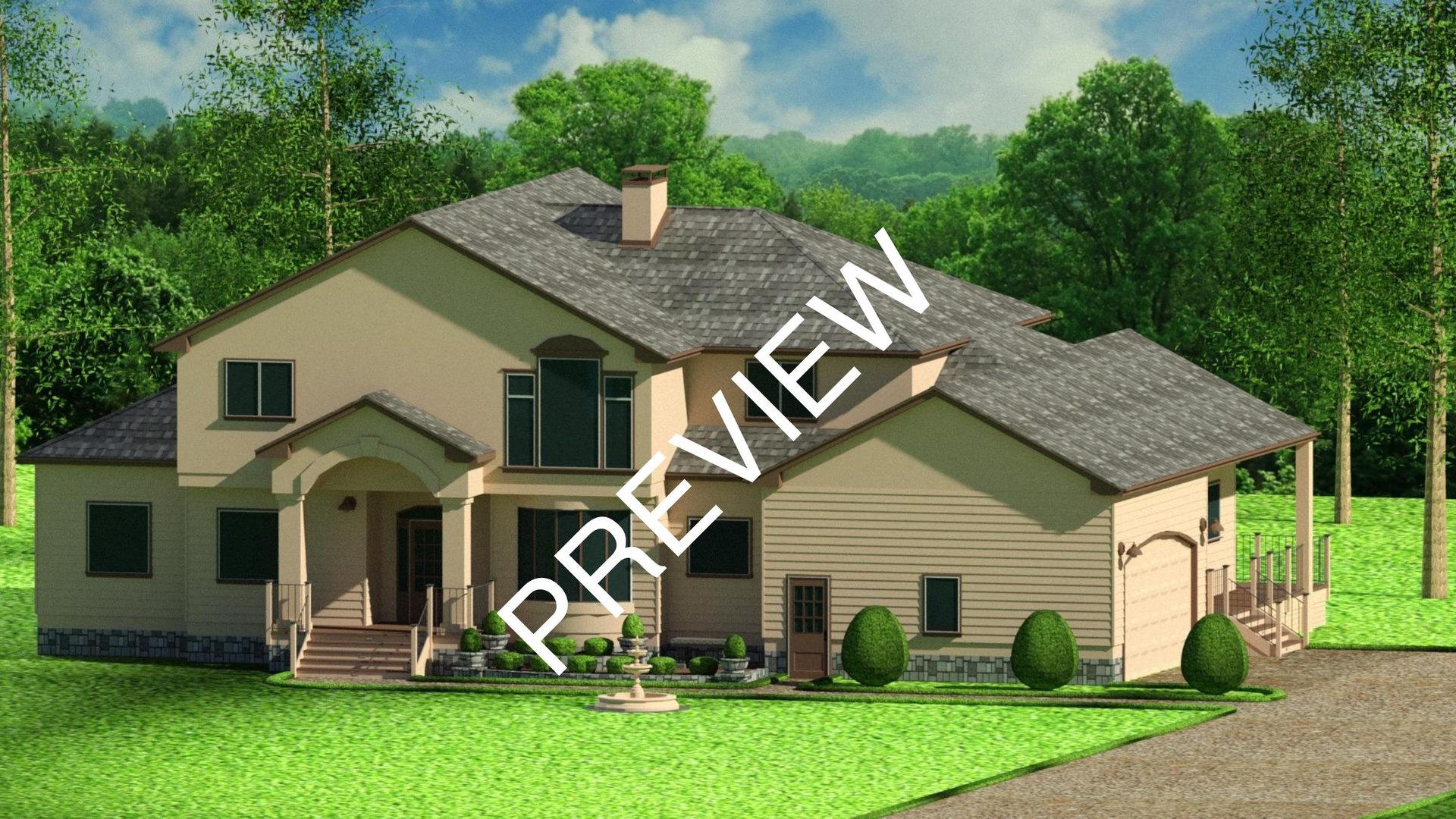 Residential Home Model - TurboSquid 1163889