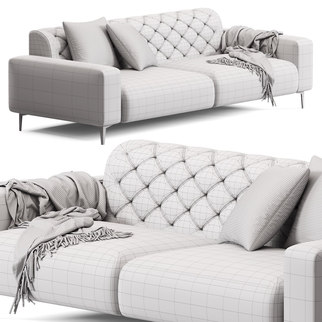 Pianca Boston Capitonne Sofa 3D Model - TurboSquid 2321312