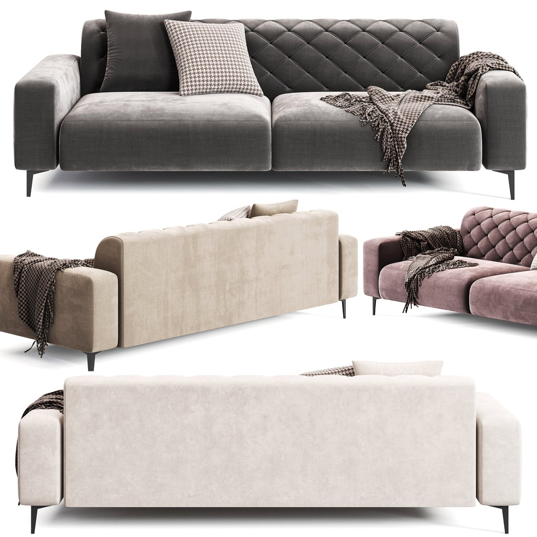 Pianca Boston Capitonne Sofa 3D Model - TurboSquid 2321312