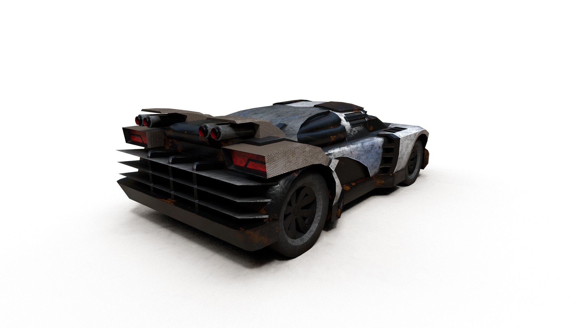 Low poly Agera Apocalyptic Car with 4K PBR Texture 3D model ...