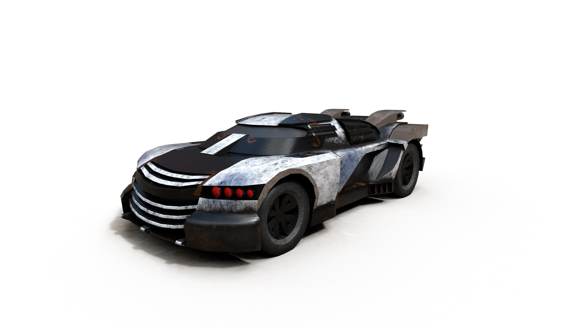 Low poly Agera Apocalyptic Car with 4K PBR Texture 3D model ...