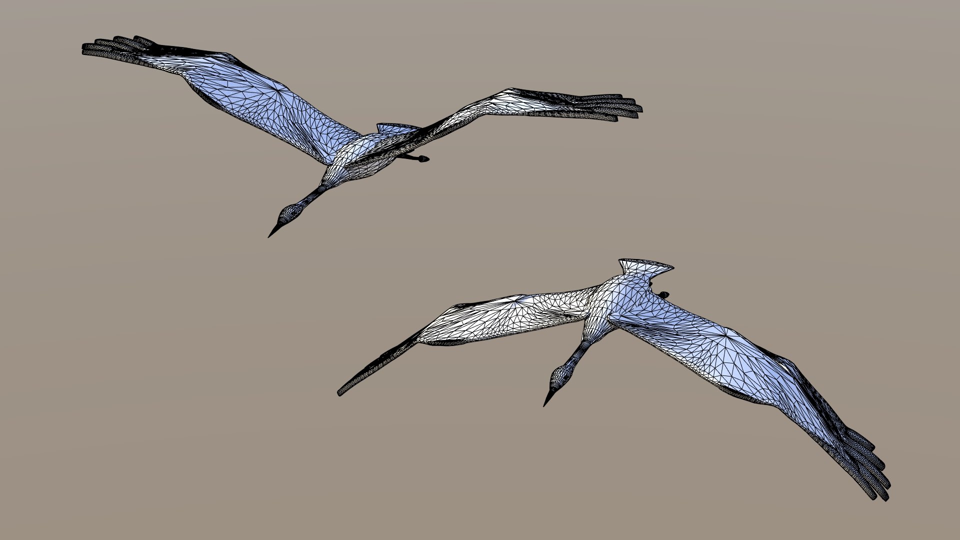Cranes Flying Birds 3D Model - TurboSquid 1464530