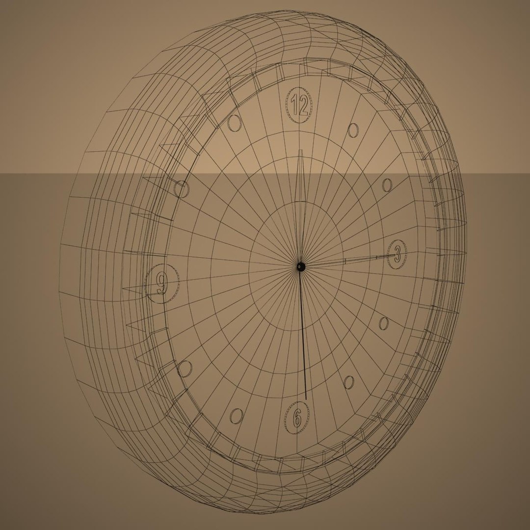 3d Wall Clock 1 Model