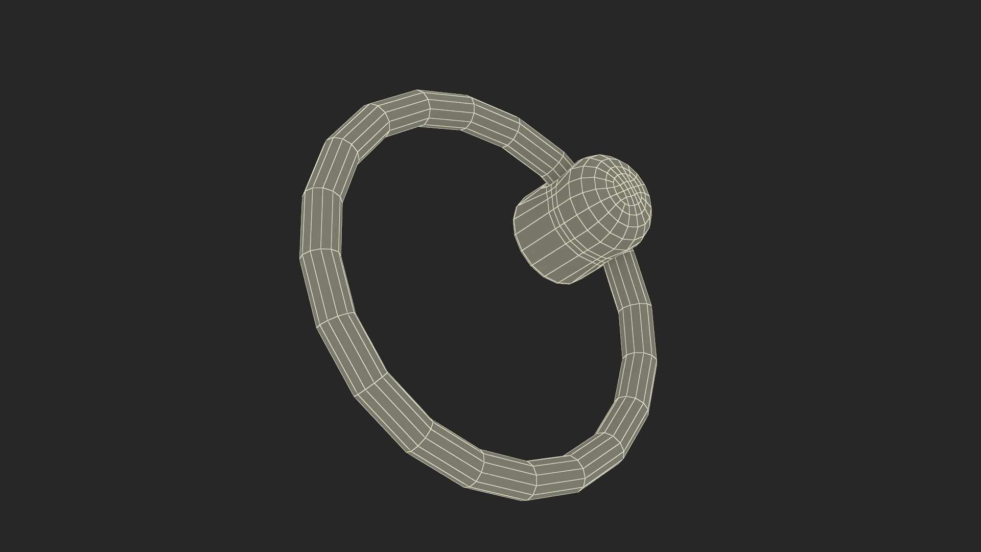 Door Handle Ring Gold 3D Model - TurboSquid 2236767