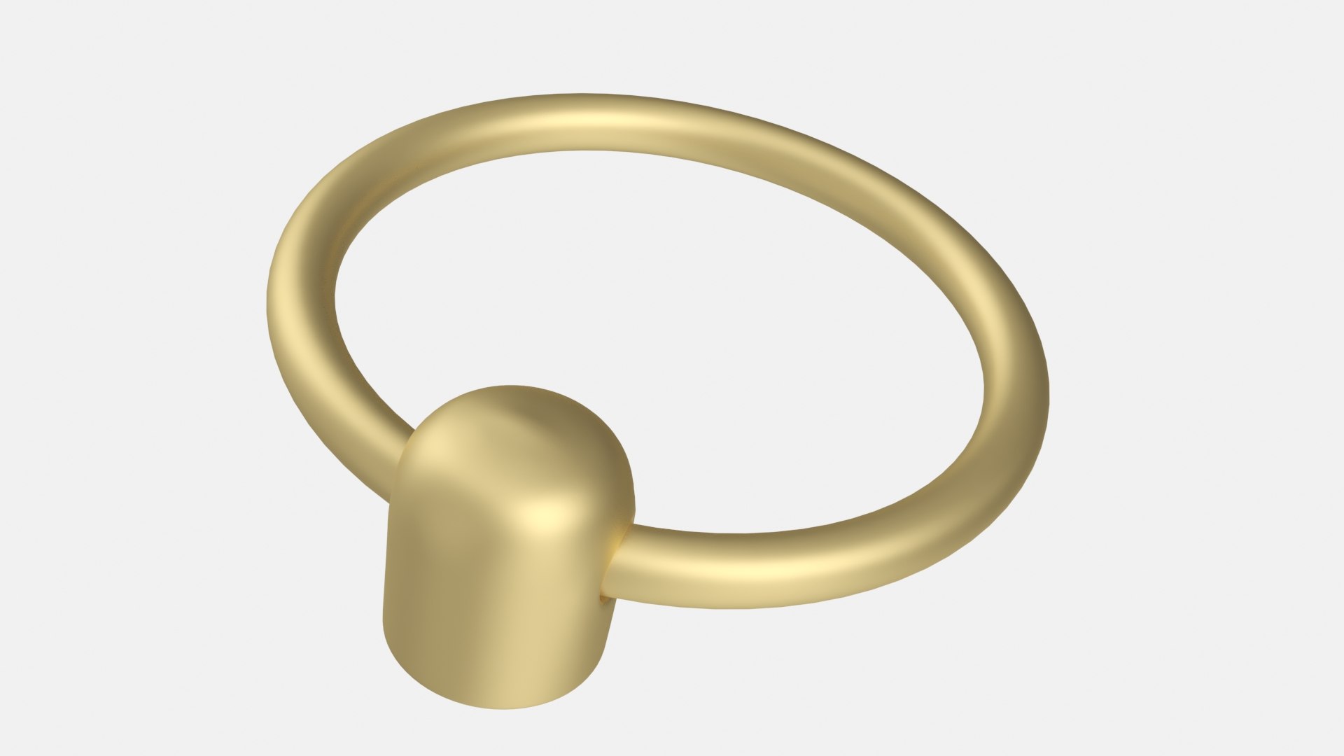 Door Handle Ring Gold 3D Model - TurboSquid 2236767