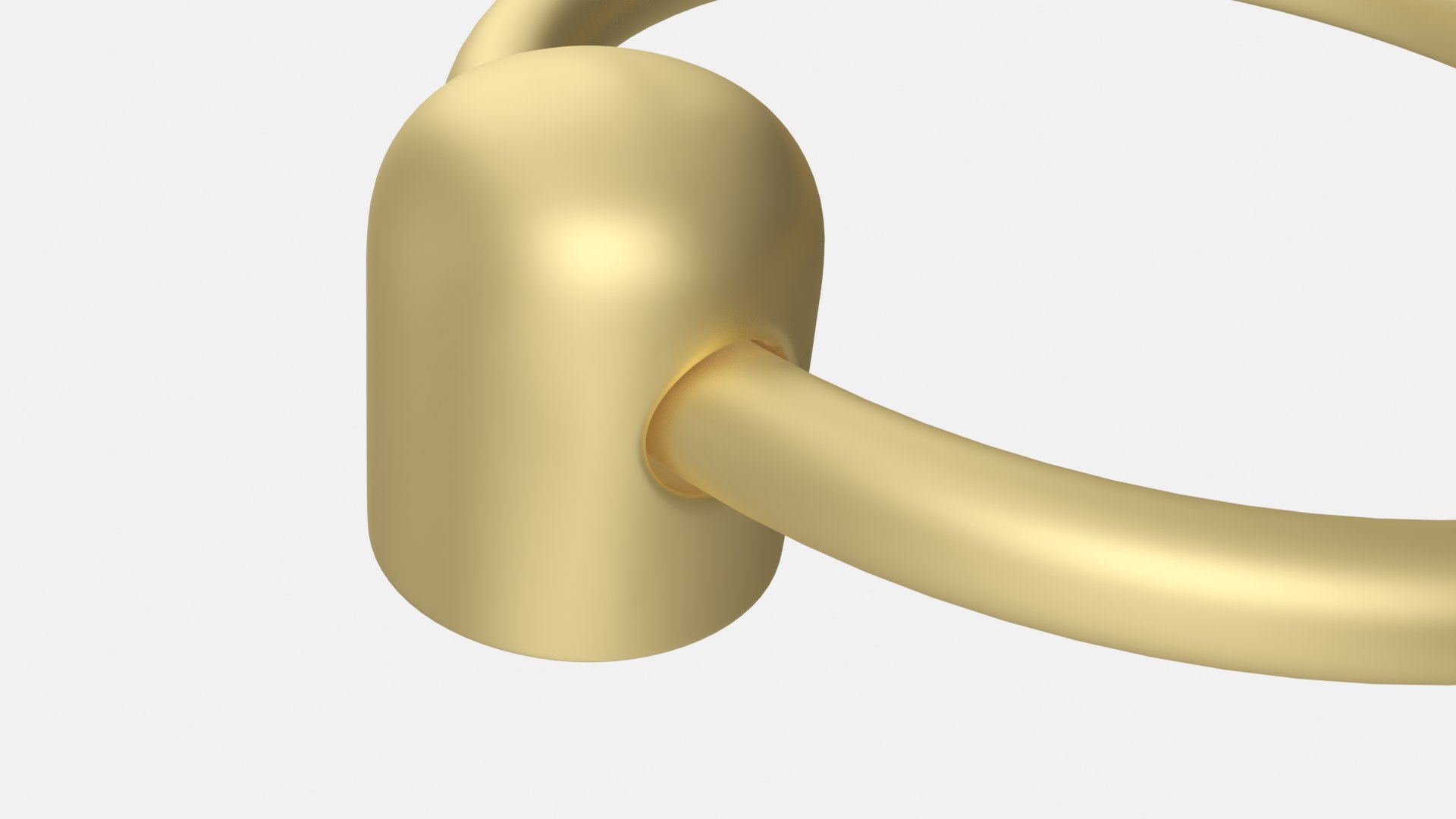 Door Handle Ring Gold 3D Model - TurboSquid 2236767