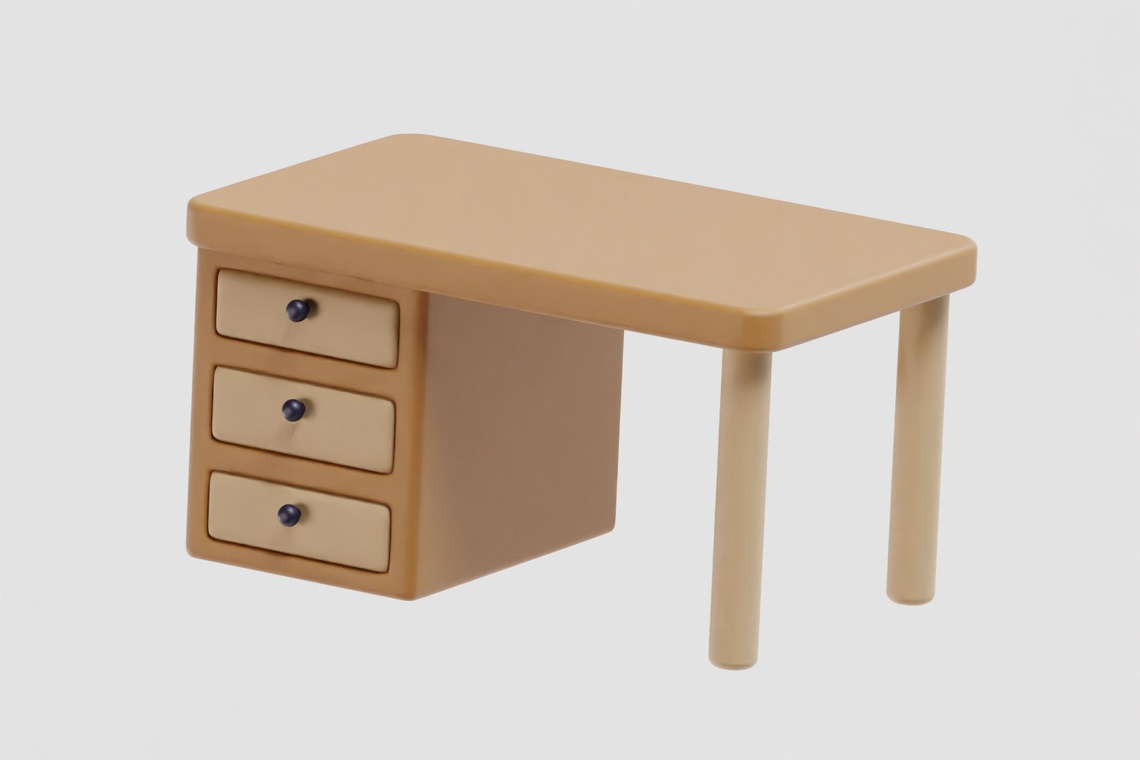 3D Model Cartoon Office Table - TurboSquid 2460879