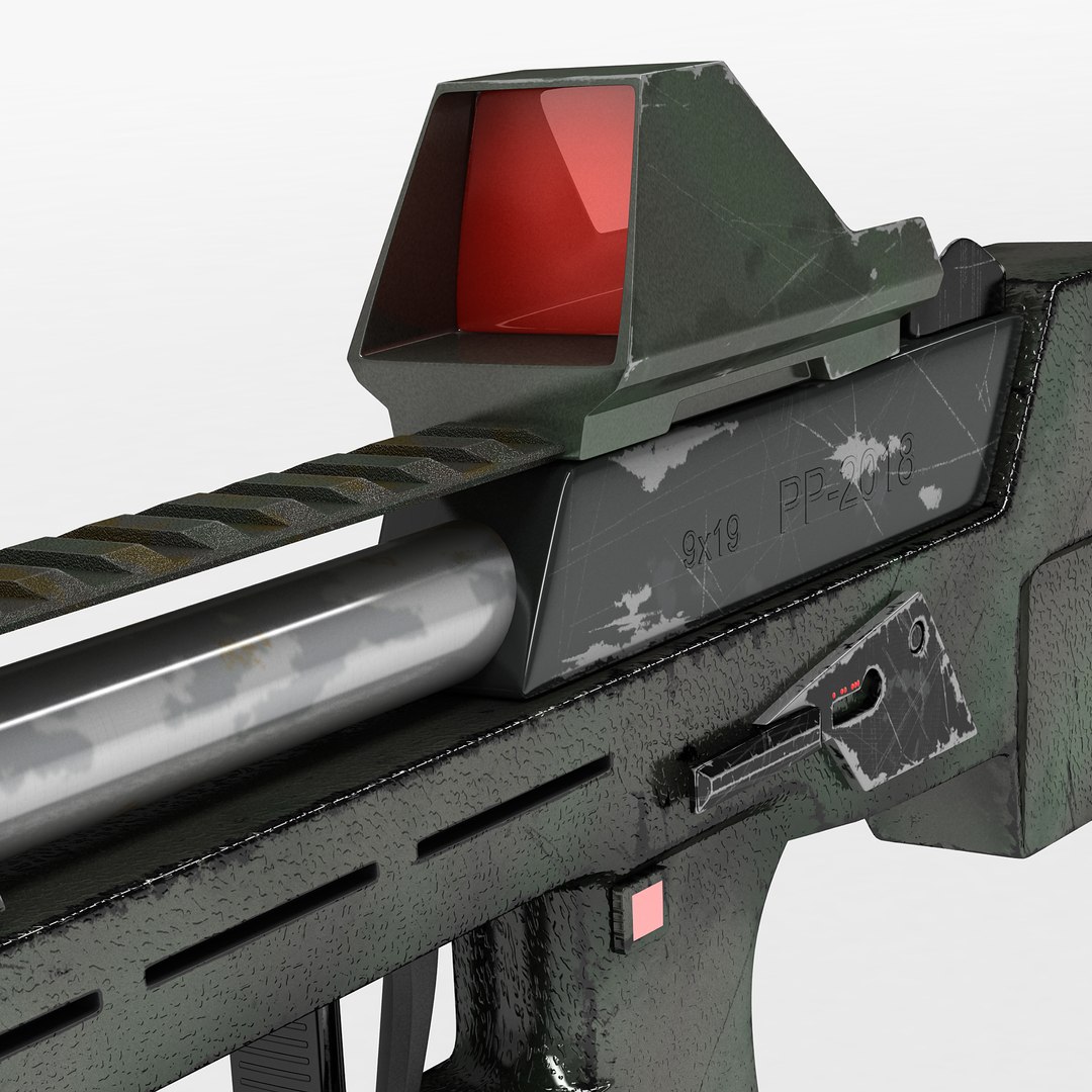 Submachine Gun 3d Obj