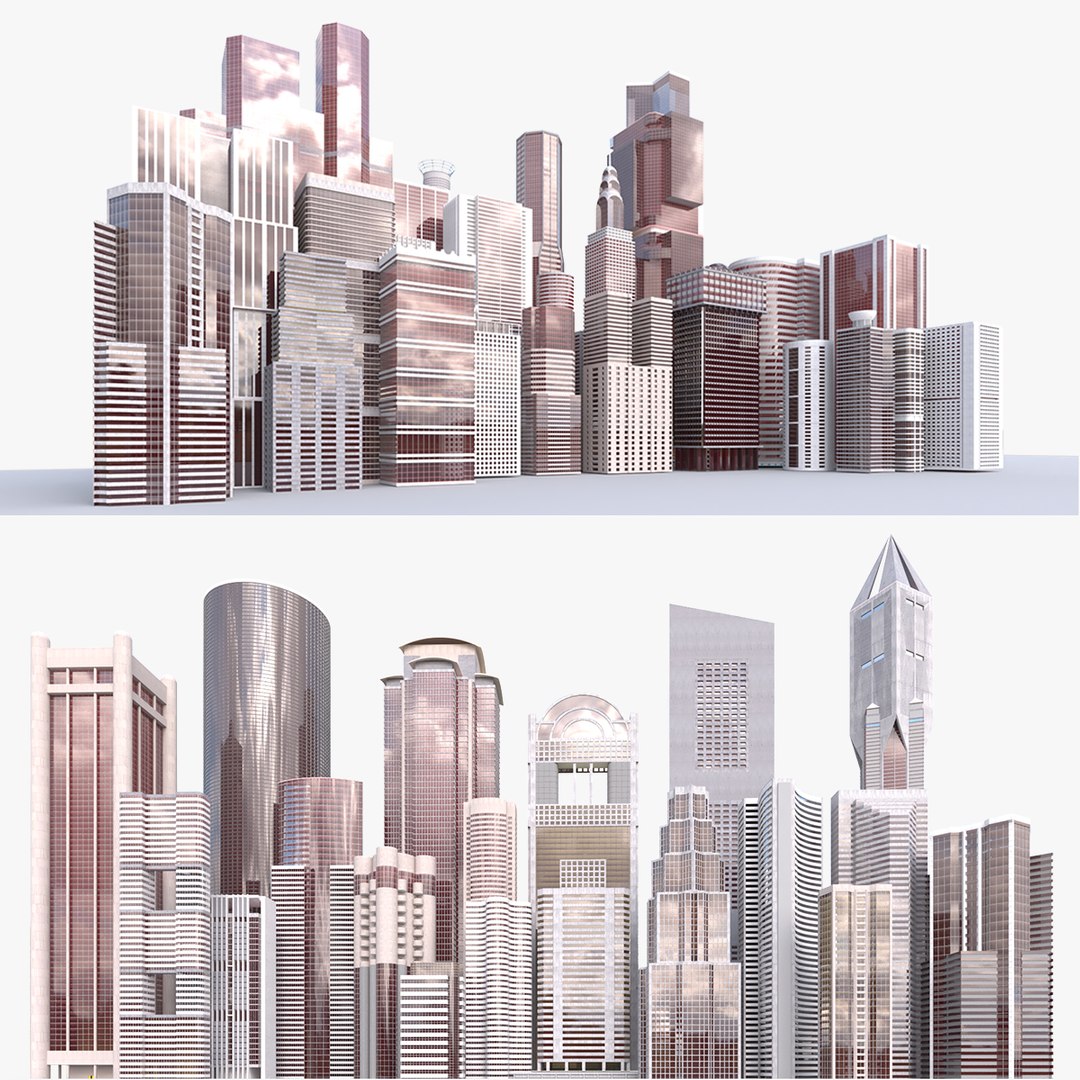 A Collection Of One Hundred High-detailed Skyscrapers 3D Model ...