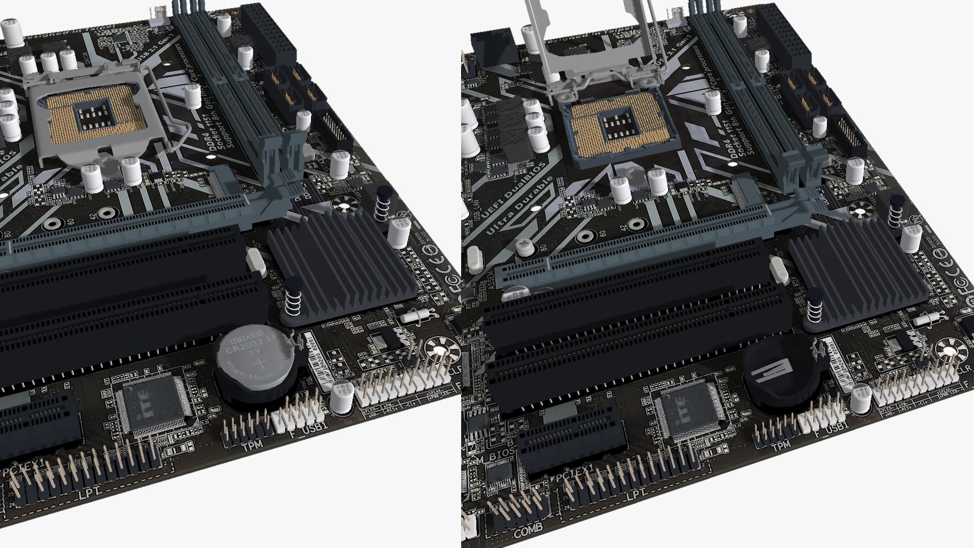PC Motherboard MicroATX Mk03 Model - TurboSquid 1981390