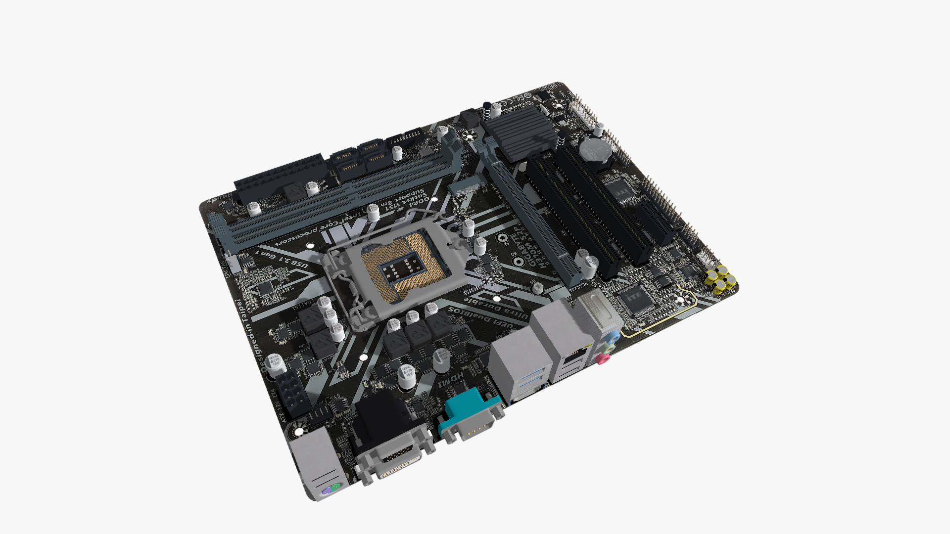 PC Motherboard MicroATX Mk03 Model - TurboSquid 1981390