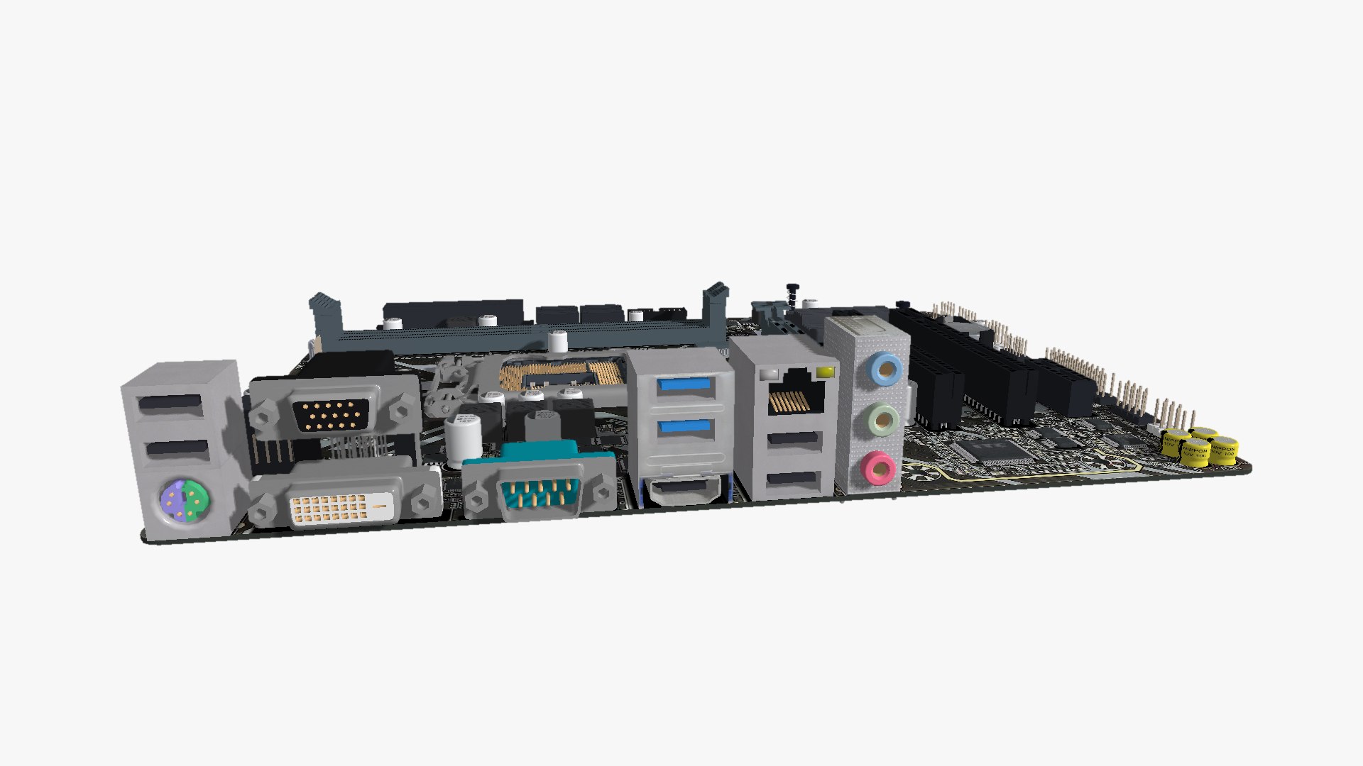 PC Motherboard MicroATX Mk03 Model - TurboSquid 1981390