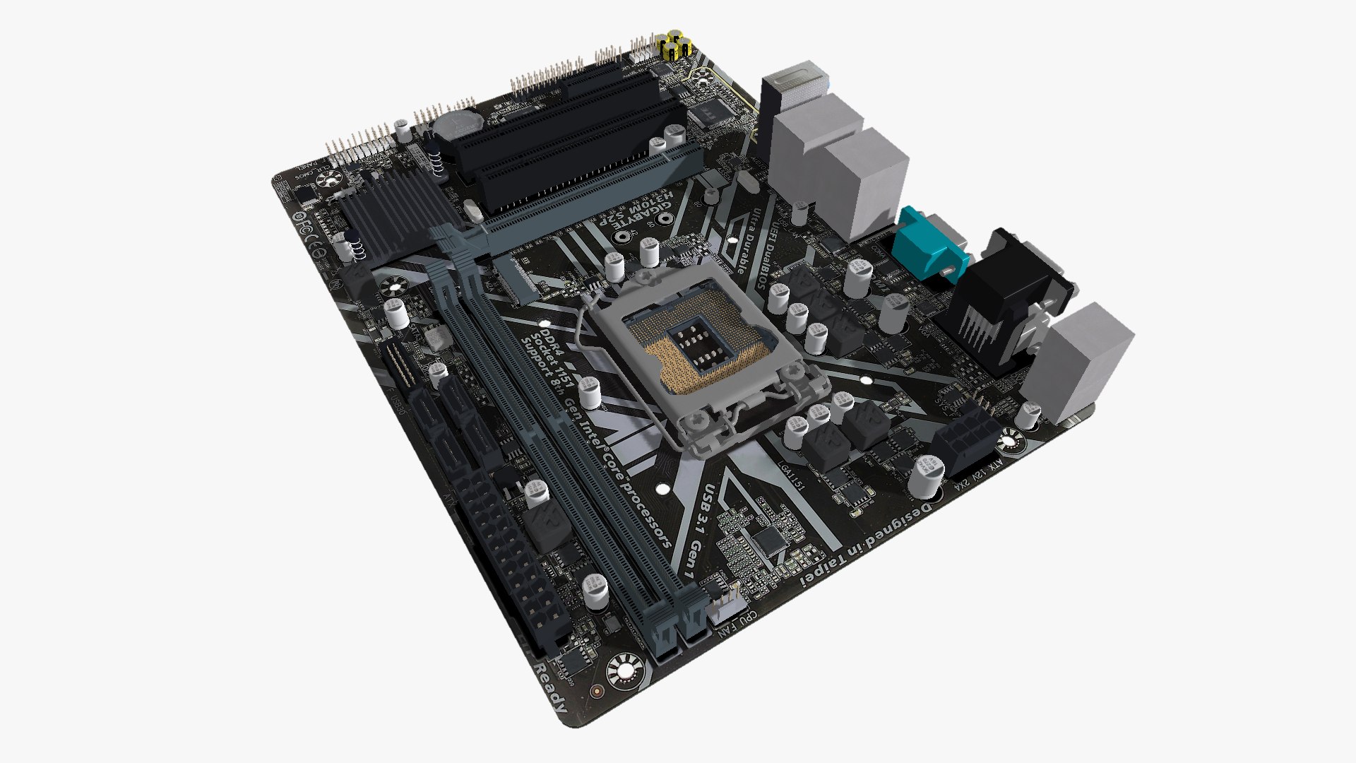 PC Motherboard MicroATX Mk03 Model - TurboSquid 1981390