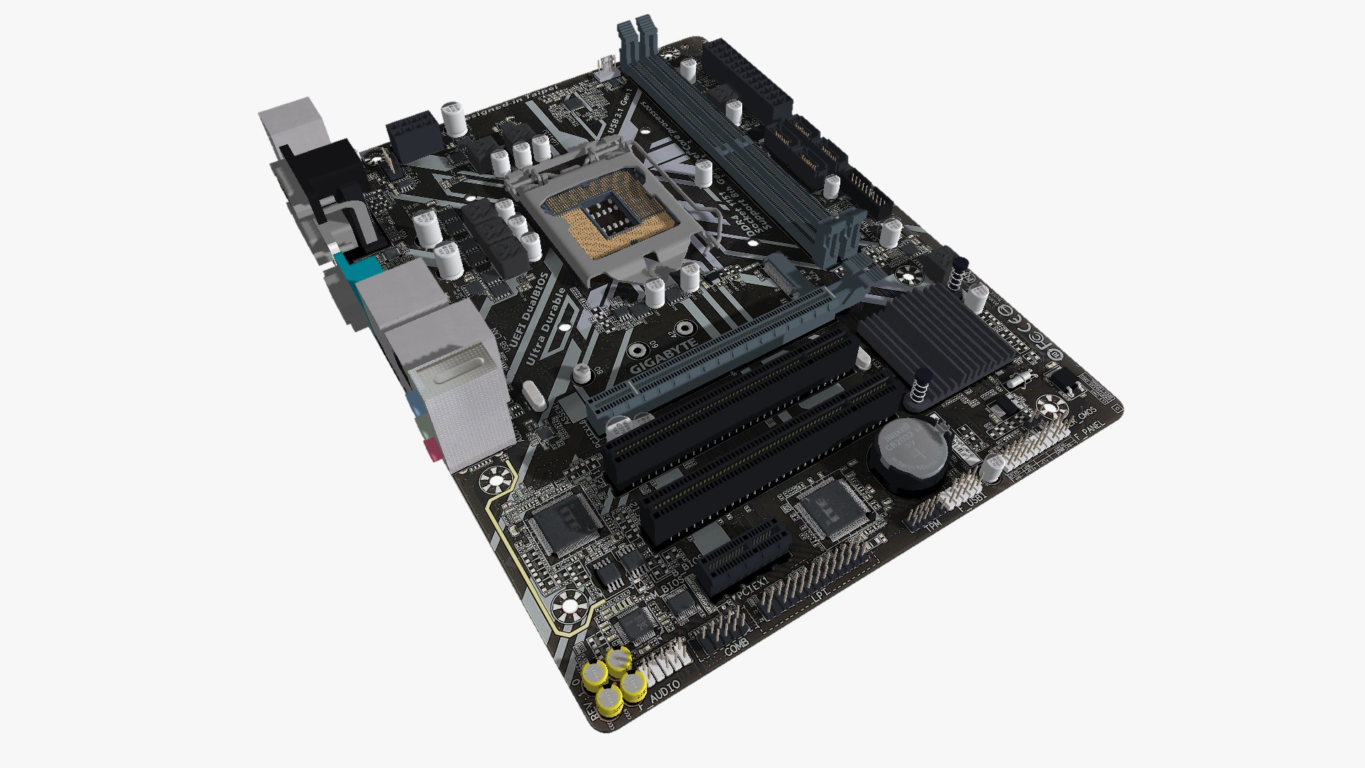 PC motherboard microATX Mk03 model - TurboSquid 1981390