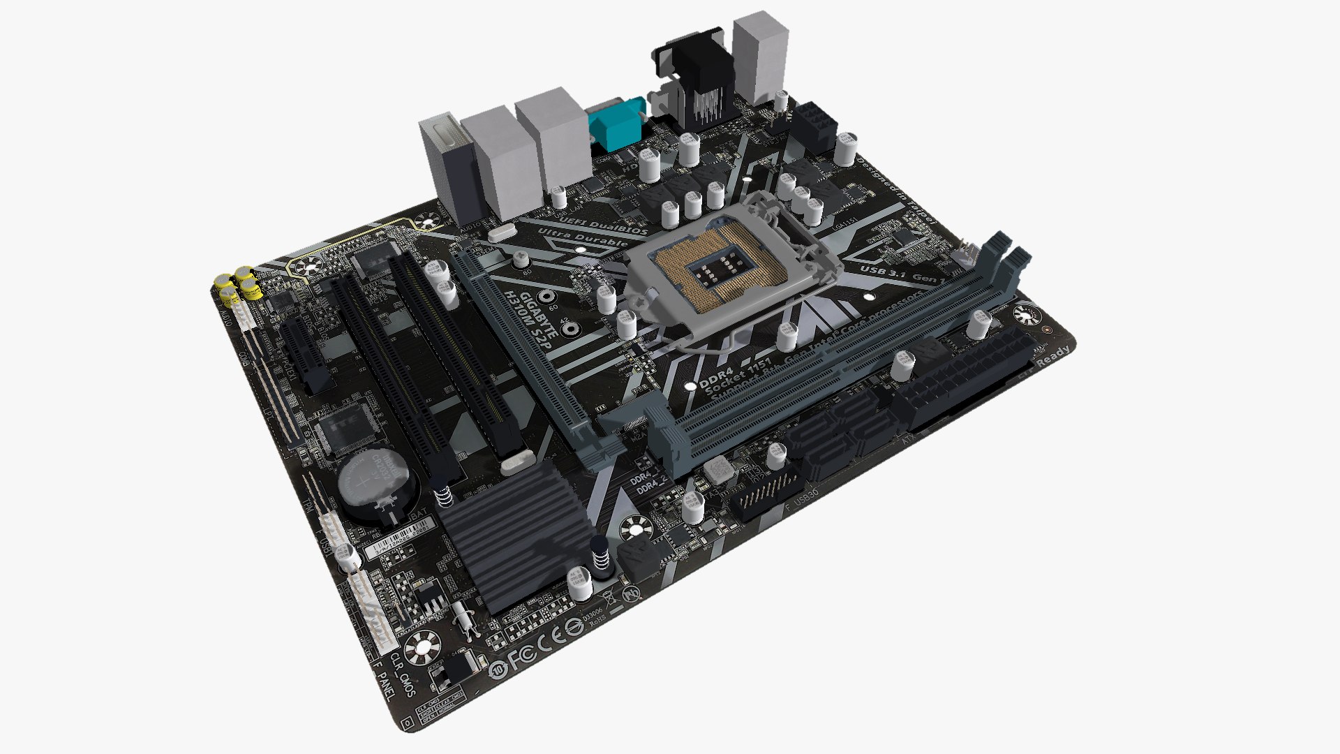 PC Motherboard MicroATX Mk03 Model - TurboSquid 1981390