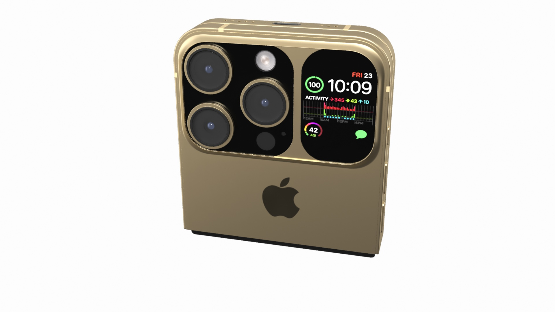 Apple IPhone Flip Closed Luxe Gold Model - TurboSquid 2318909