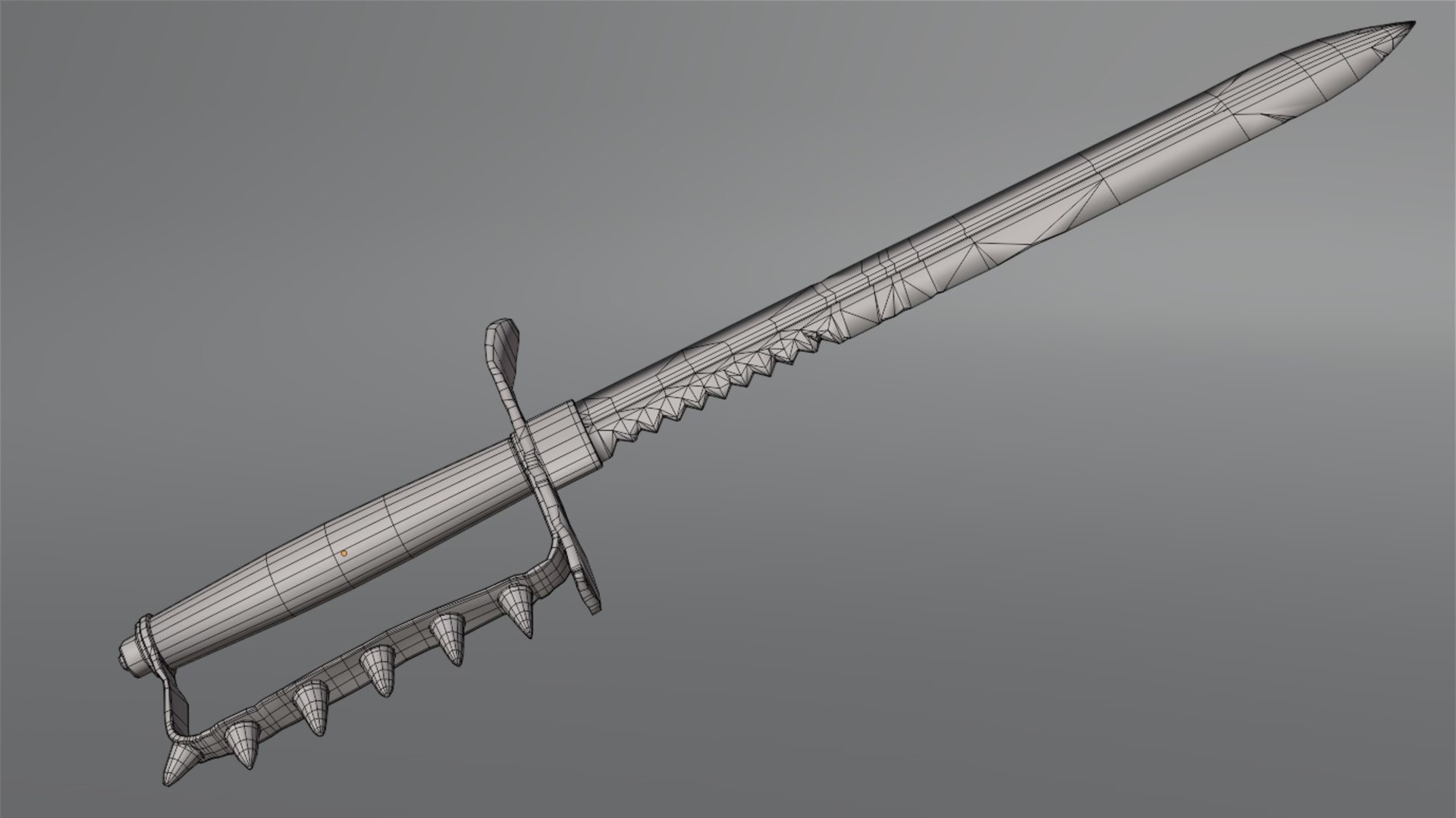 Dagger with spiked guard Low-poly 3D model - TurboSquid 1827355
