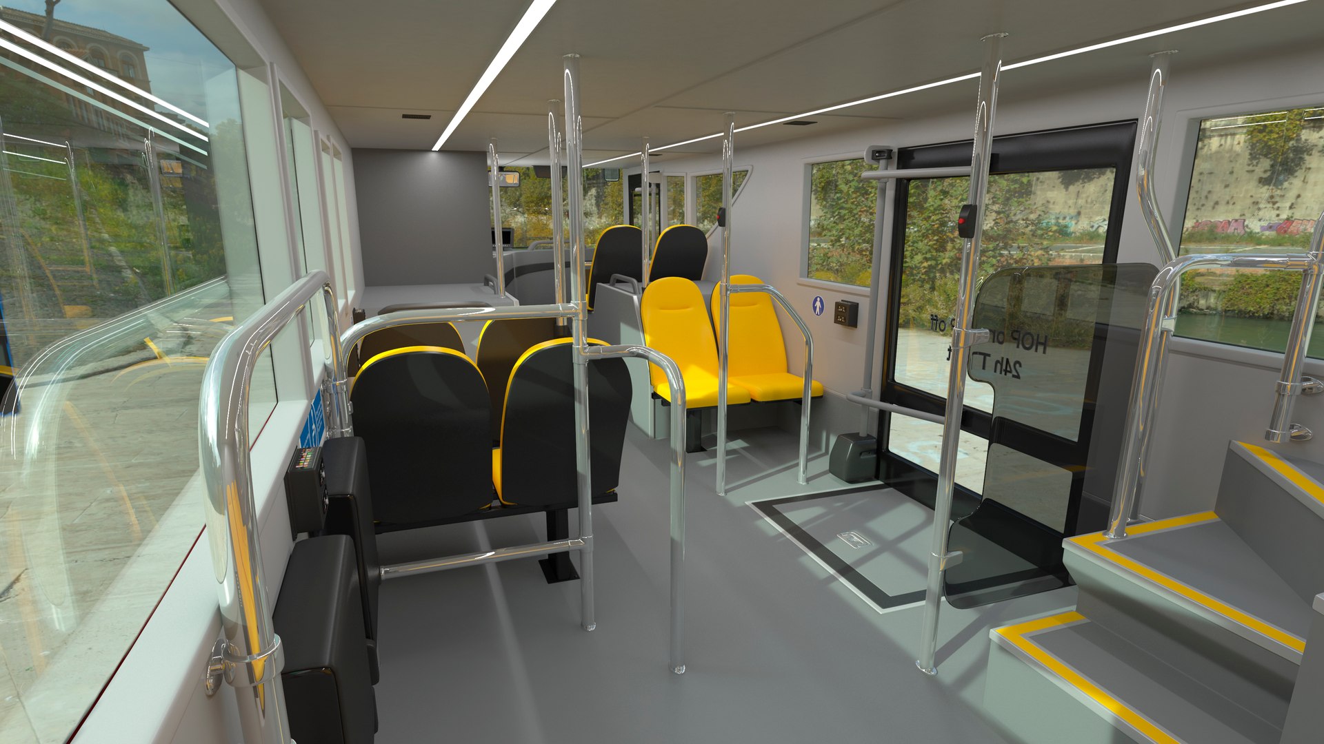 Open Top Double Decker Hop On Off Tour Bus Rigged for Cinema 4D 3D ...