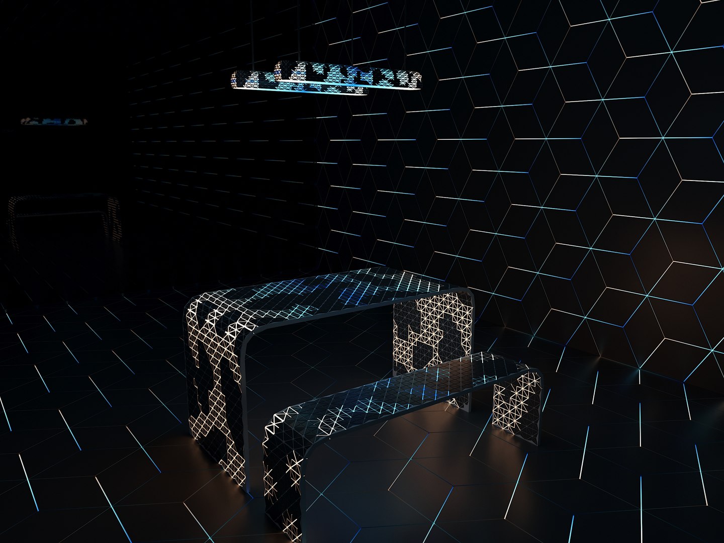 Dark Abstract Room 3D Model - TurboSquid 1471617