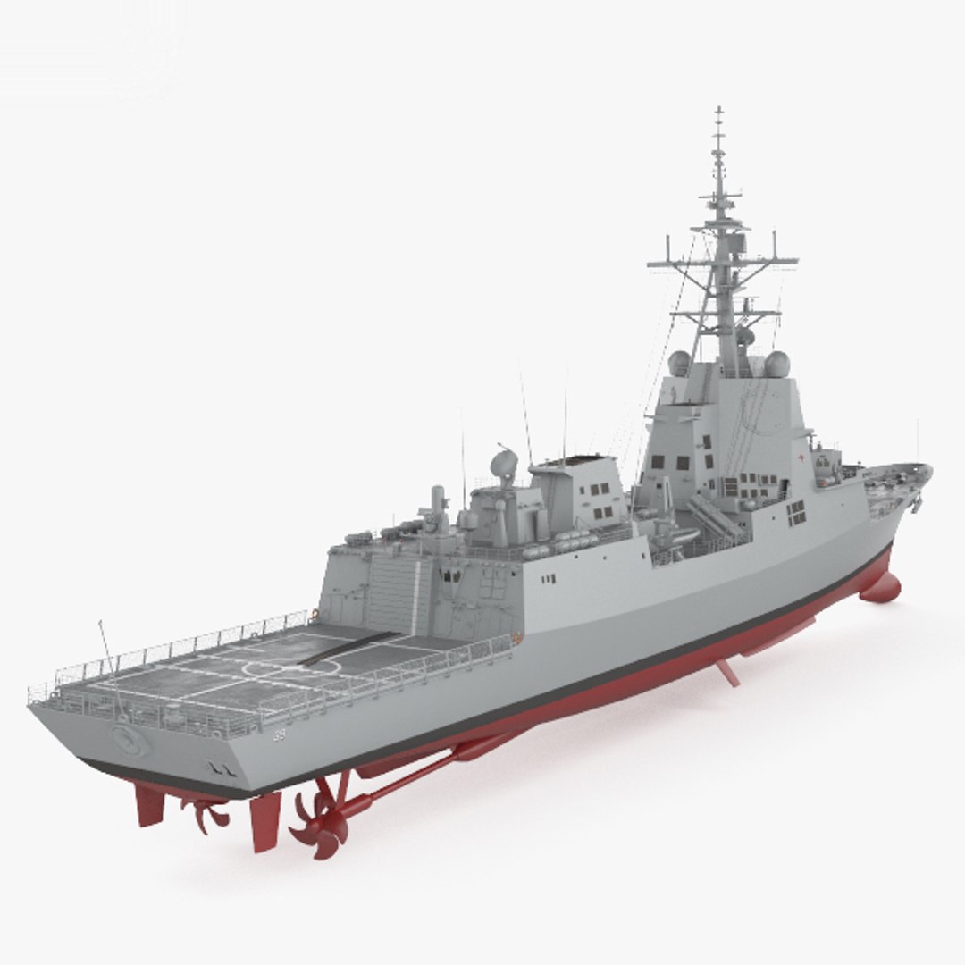 Hobart-class Destroyer Hobart 3D Model - TurboSquid 1476609