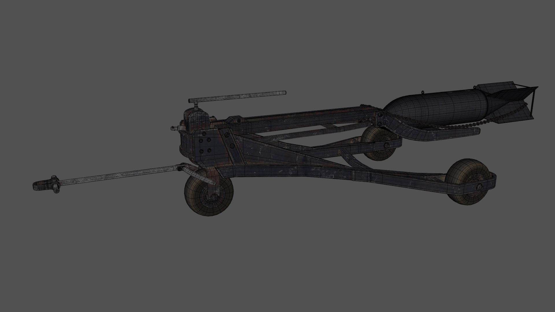 Bomb Carts - Terminal Trailers German WW2 Low-poly 3D Model 3D Model ...
