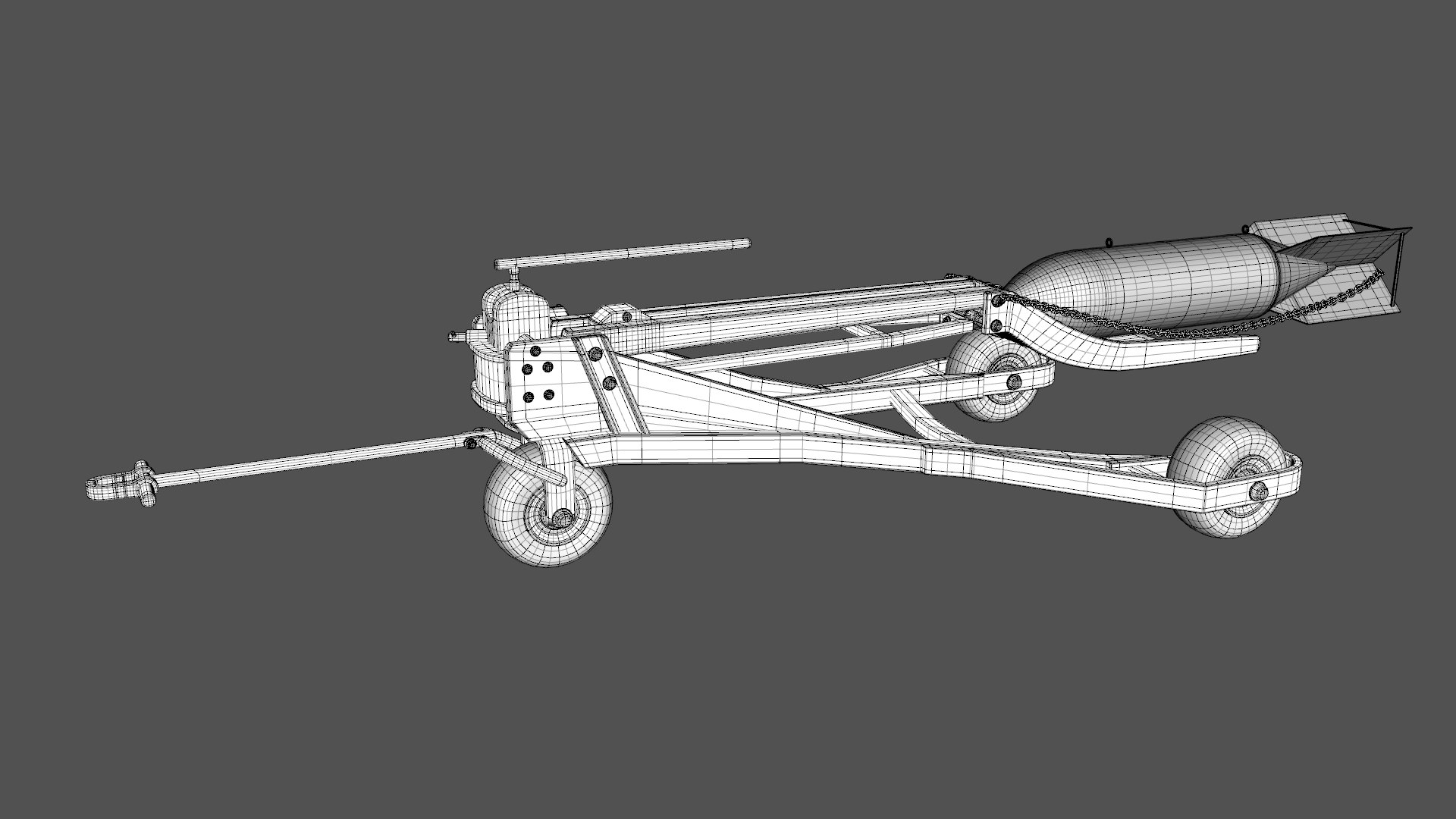 Bomb Carts - Terminal Trailers German WW2 Low-poly 3D Model 3D Model ...
