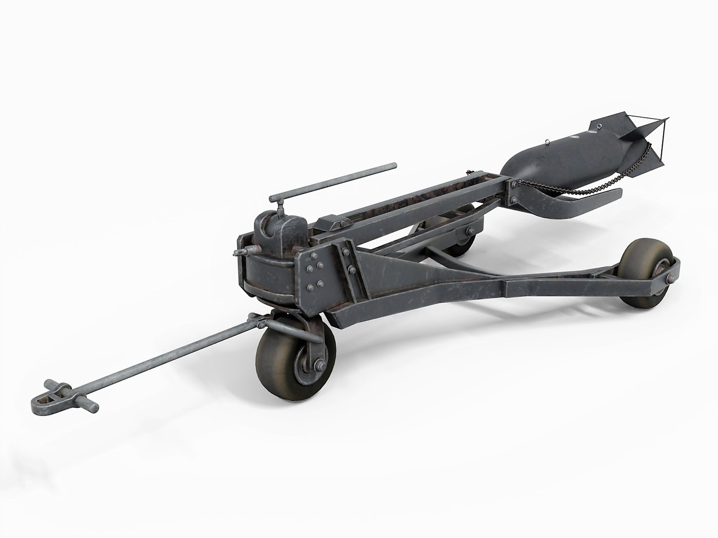 Bomb Carts - Terminal Trailers German WW2 Low-poly 3D Model 3D Model ...