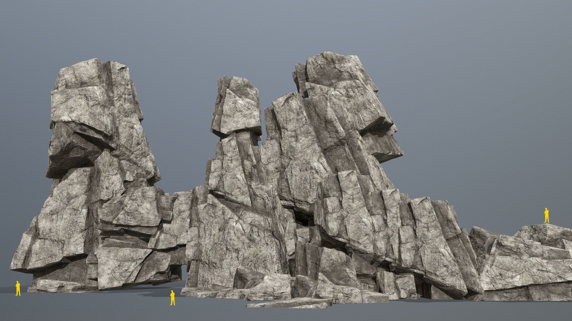 3D Cliff Rocks Model - TurboSquid 2135339