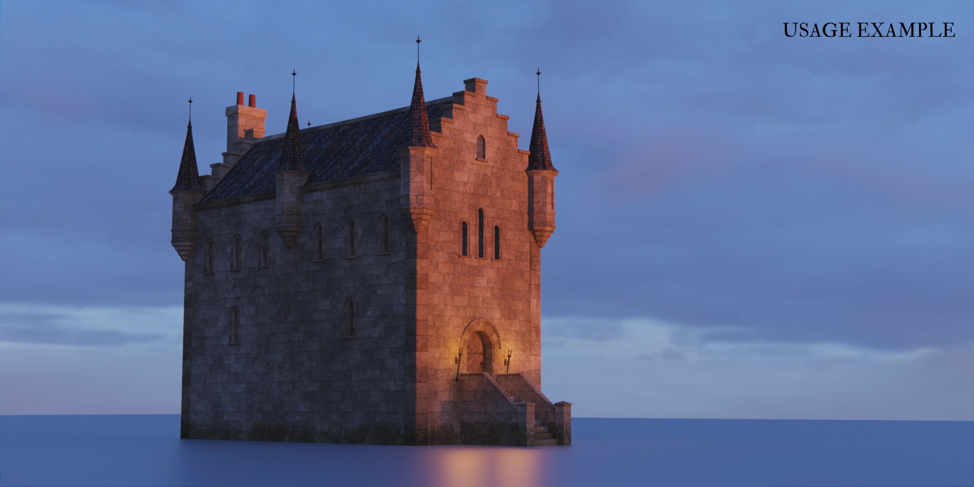 Medieval Kitbash Castle City Set 3D model - TurboSquid 1795189