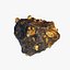 3d Meteor Ore Gold Model