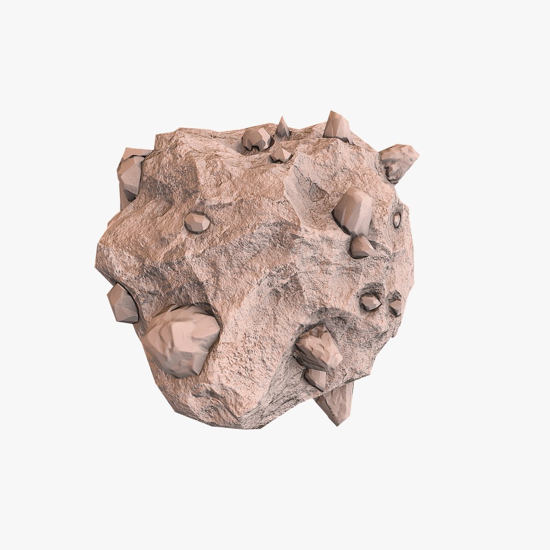 3d Meteor Ore Gold Model