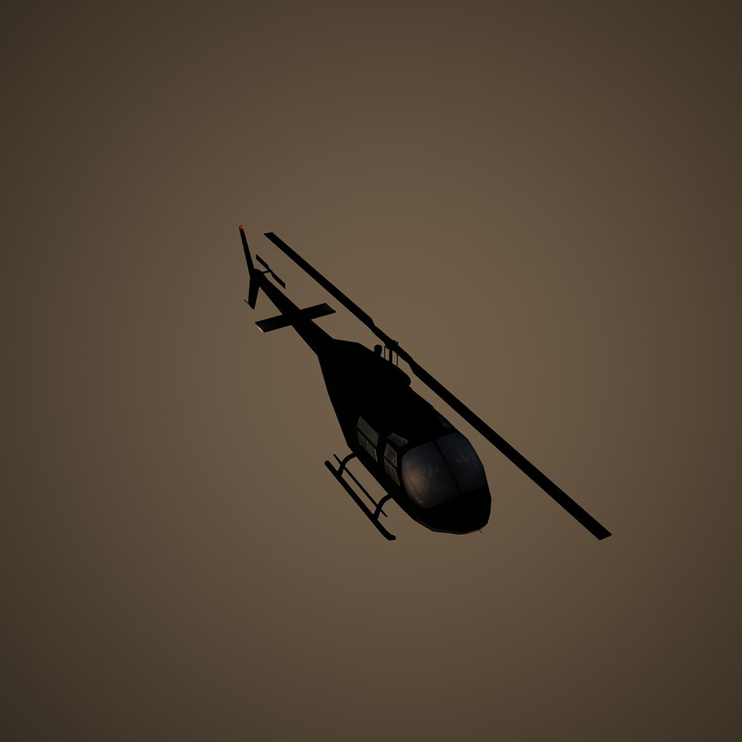 Bell Basic Helicopter 3d Model